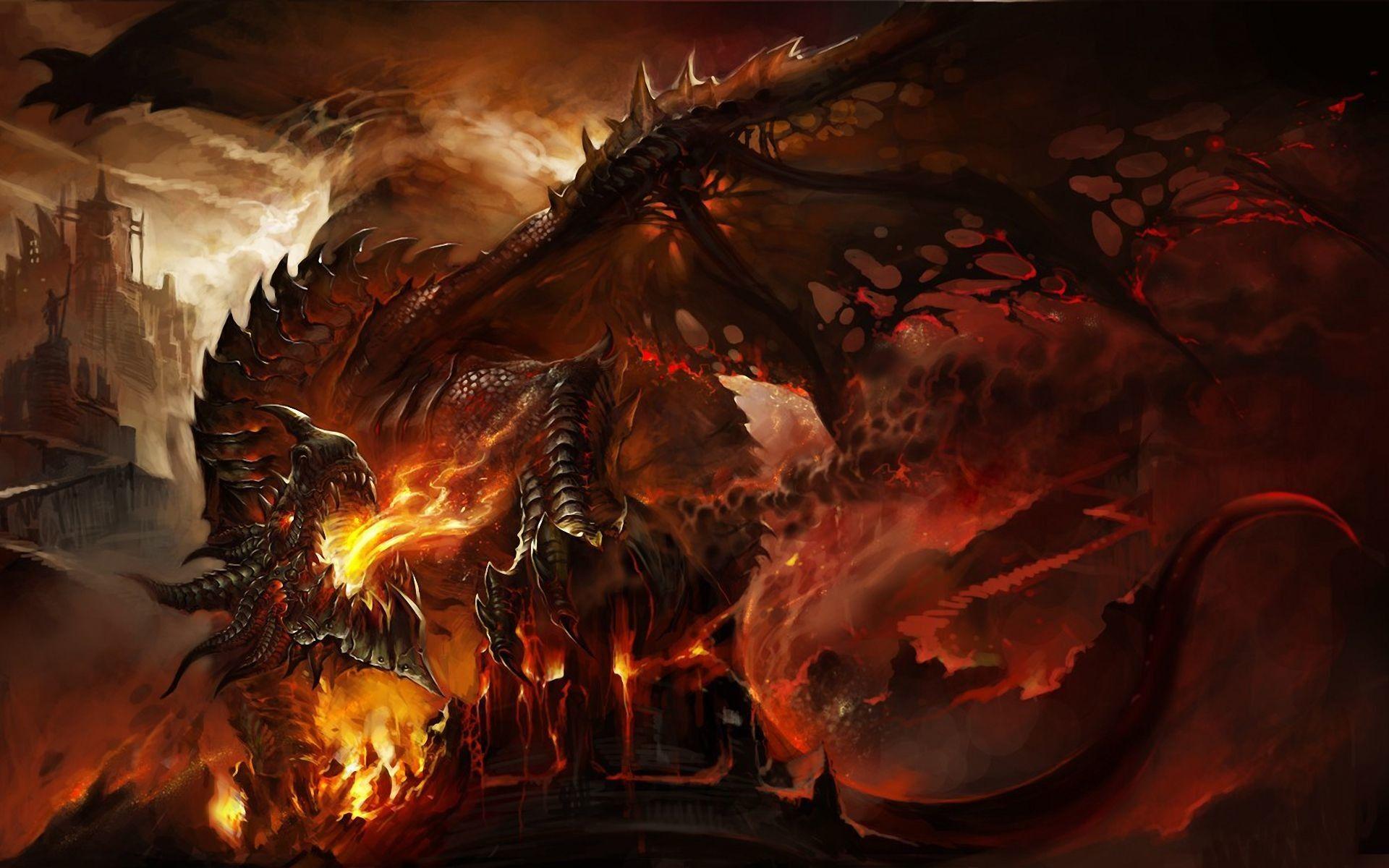 Red Fire Dragon Wallpapers - Top Free Red Fire Dragon Backgrounds ...