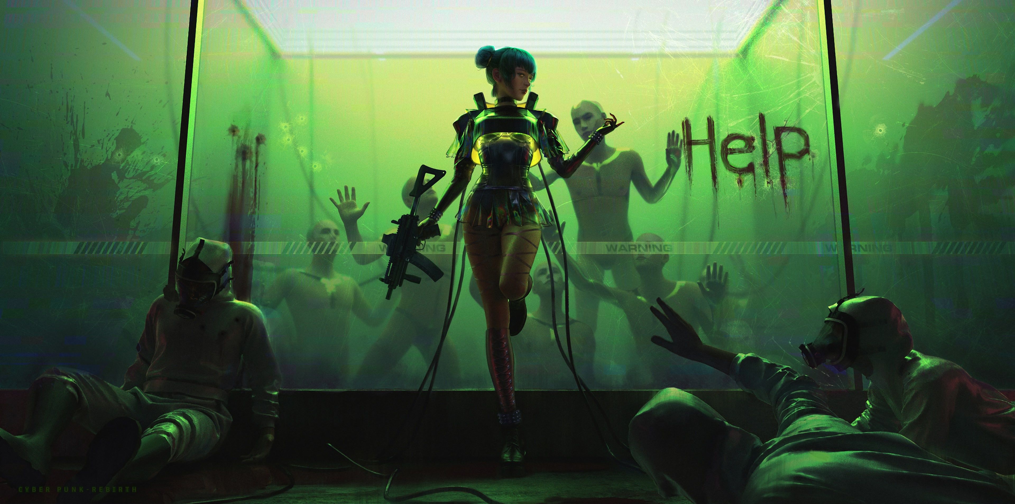 Cyberpunk Green Wallpapers - Top Free Cyberpunk Green Backgrounds ...