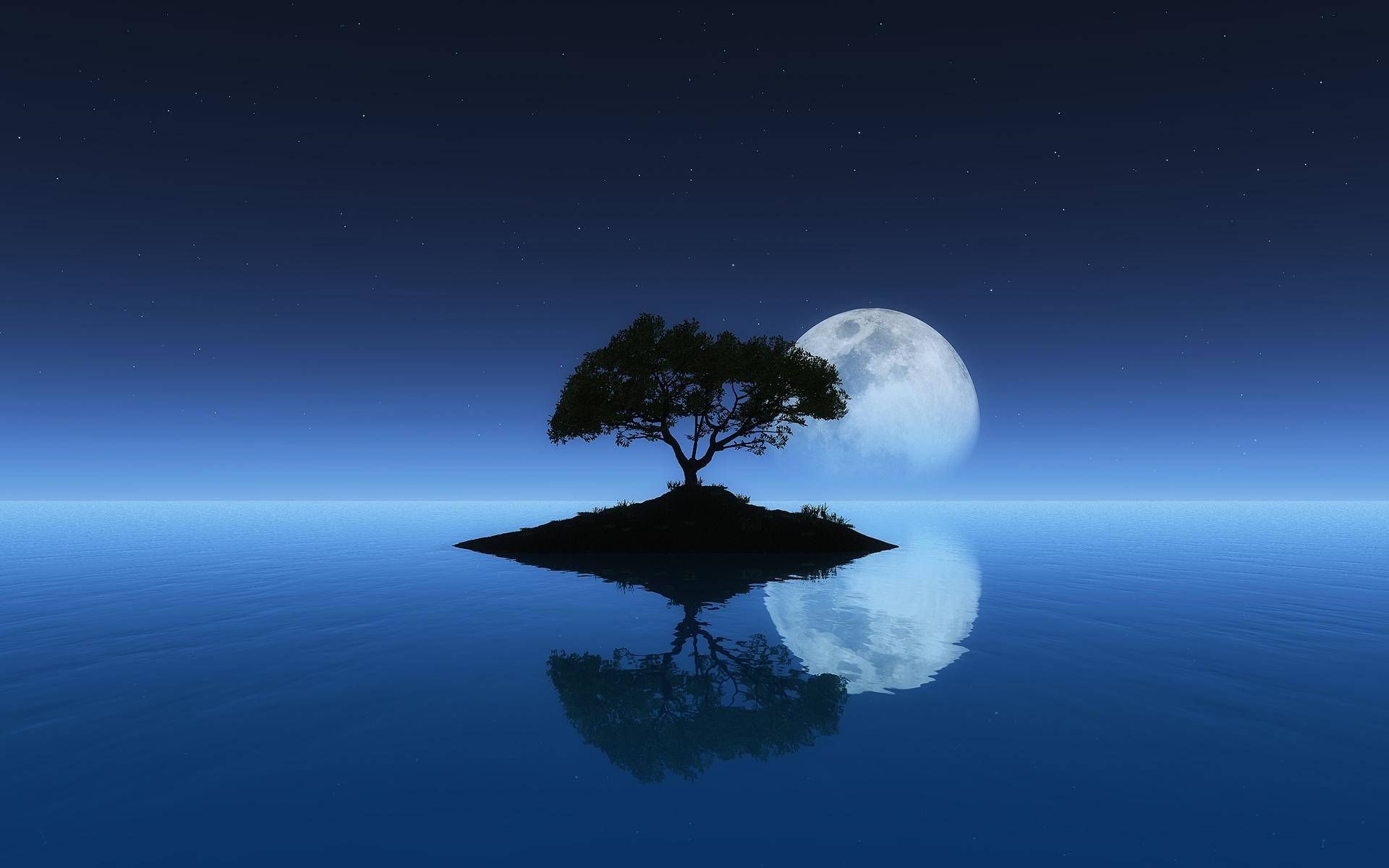 Moon Reflection Wallpapers - Top Free Moon Reflection Backgrounds ...