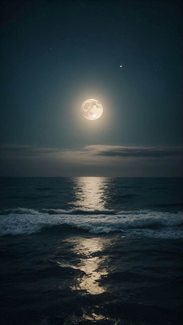 Moon and Ocean Wallpapers - Top Free Moon and Ocean Backgrounds - WallpaperAccess