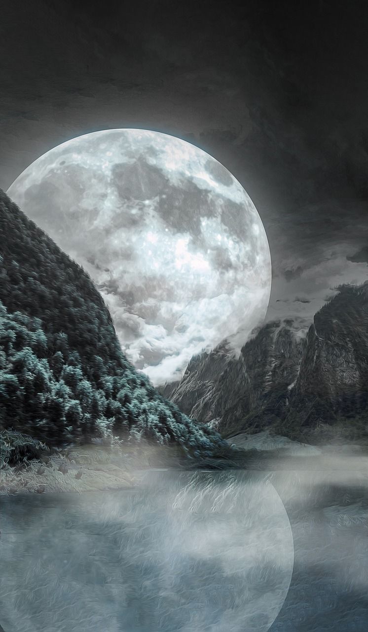 Moon Reflection Wallpapers - Top Free Moon Reflection Backgrounds ...