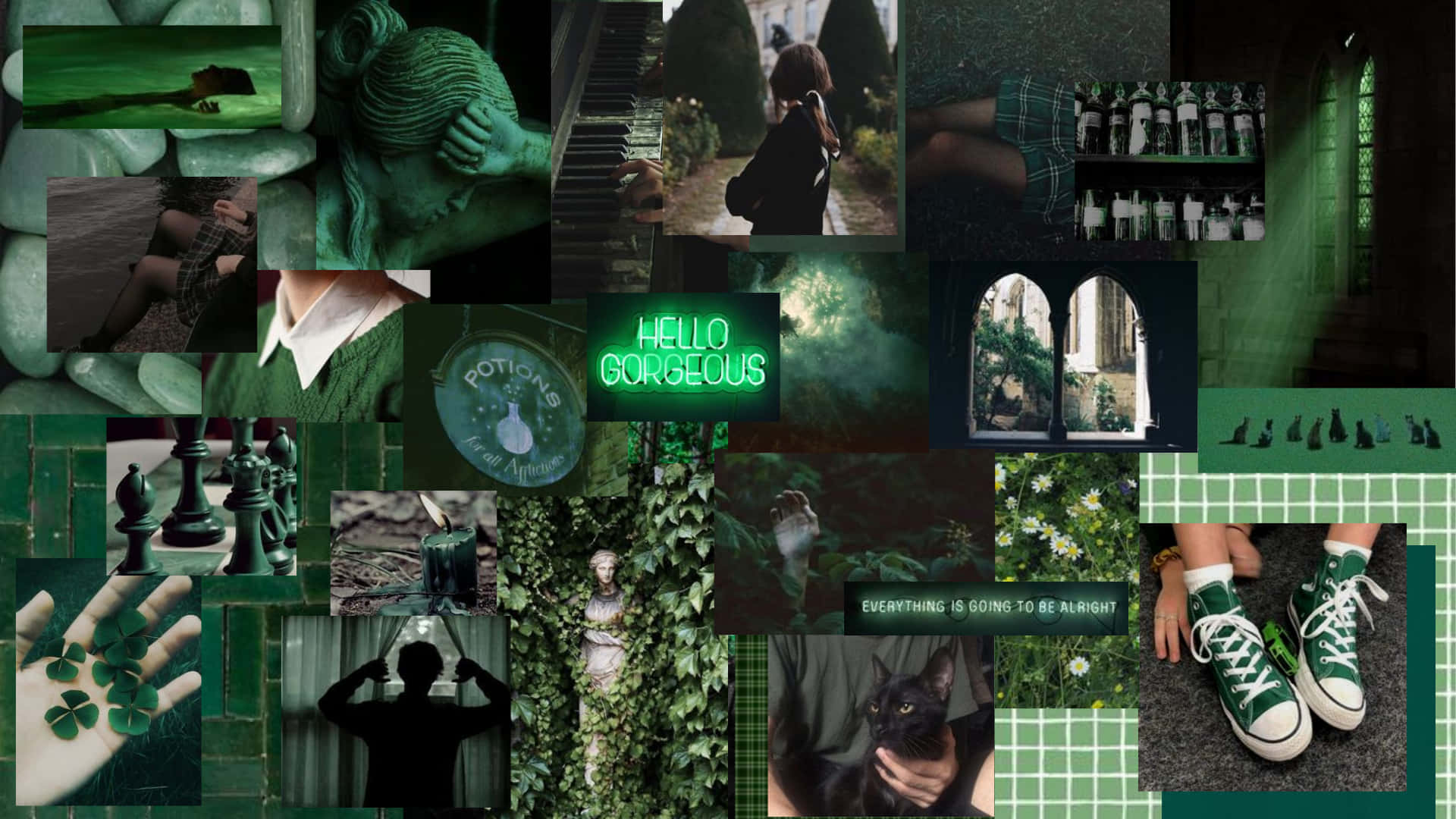 Green Collage Desktop Wallpapers - Top Free Green Collage Desktop ...