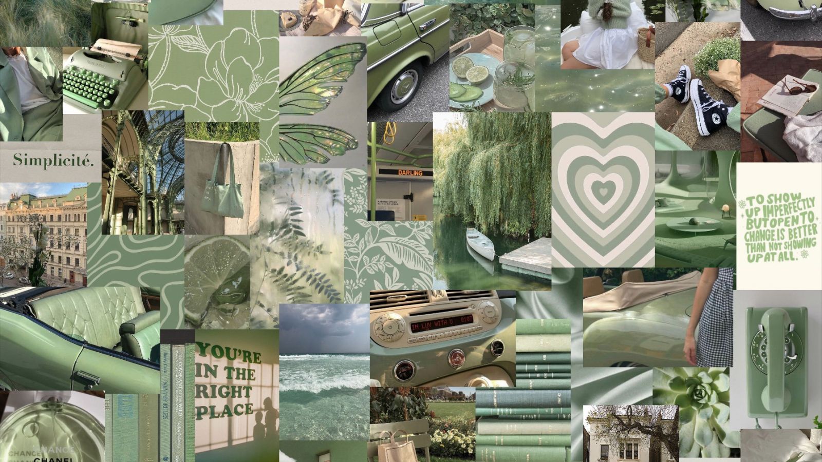 Green Collage Desktop Wallpapers - Top Free Green Collage Desktop ...