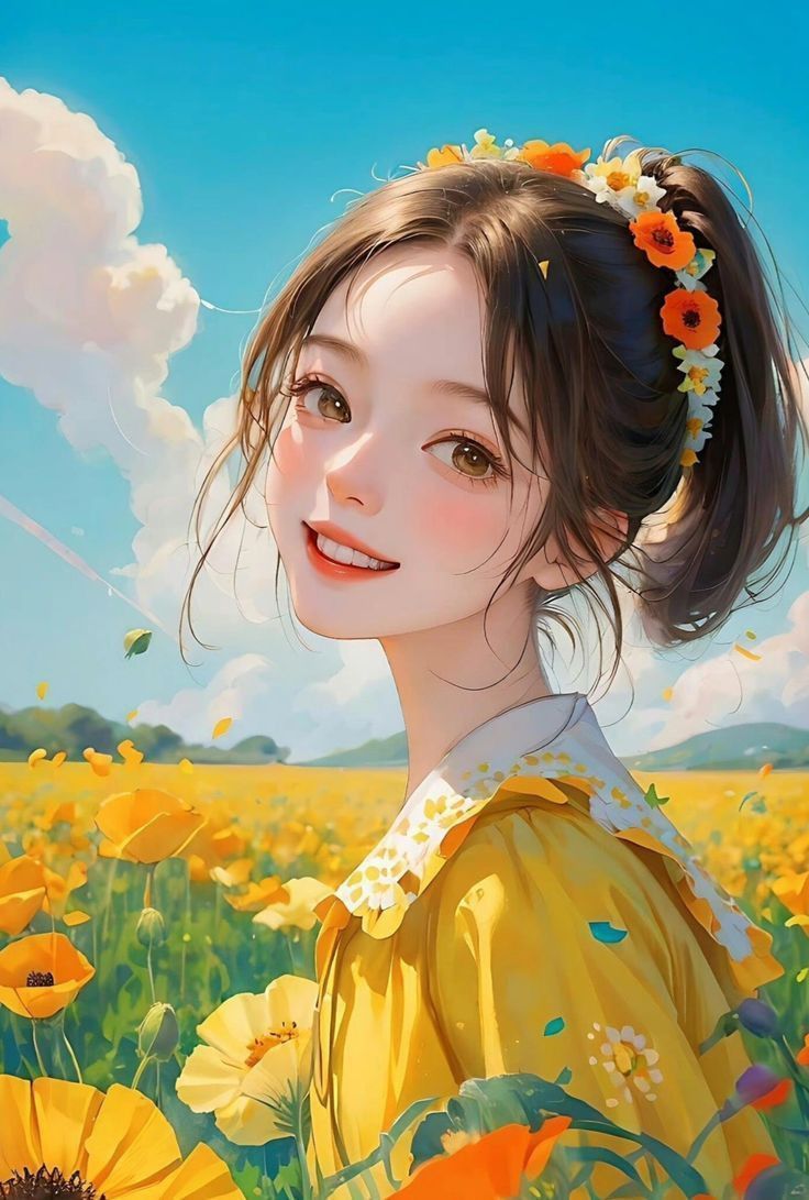 Yellow Anime Girl Wallpapers - Top Free Yellow Anime Girl Backgrounds ...