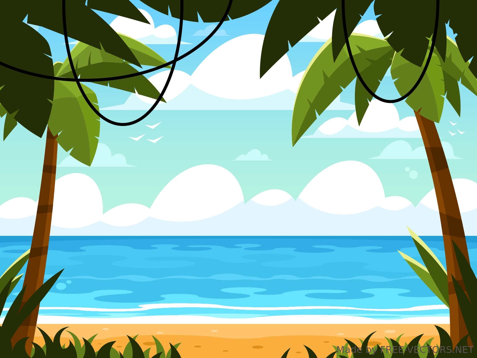 Vector Beach Wallpapers - Top Free Vector Beach Backgrounds ...