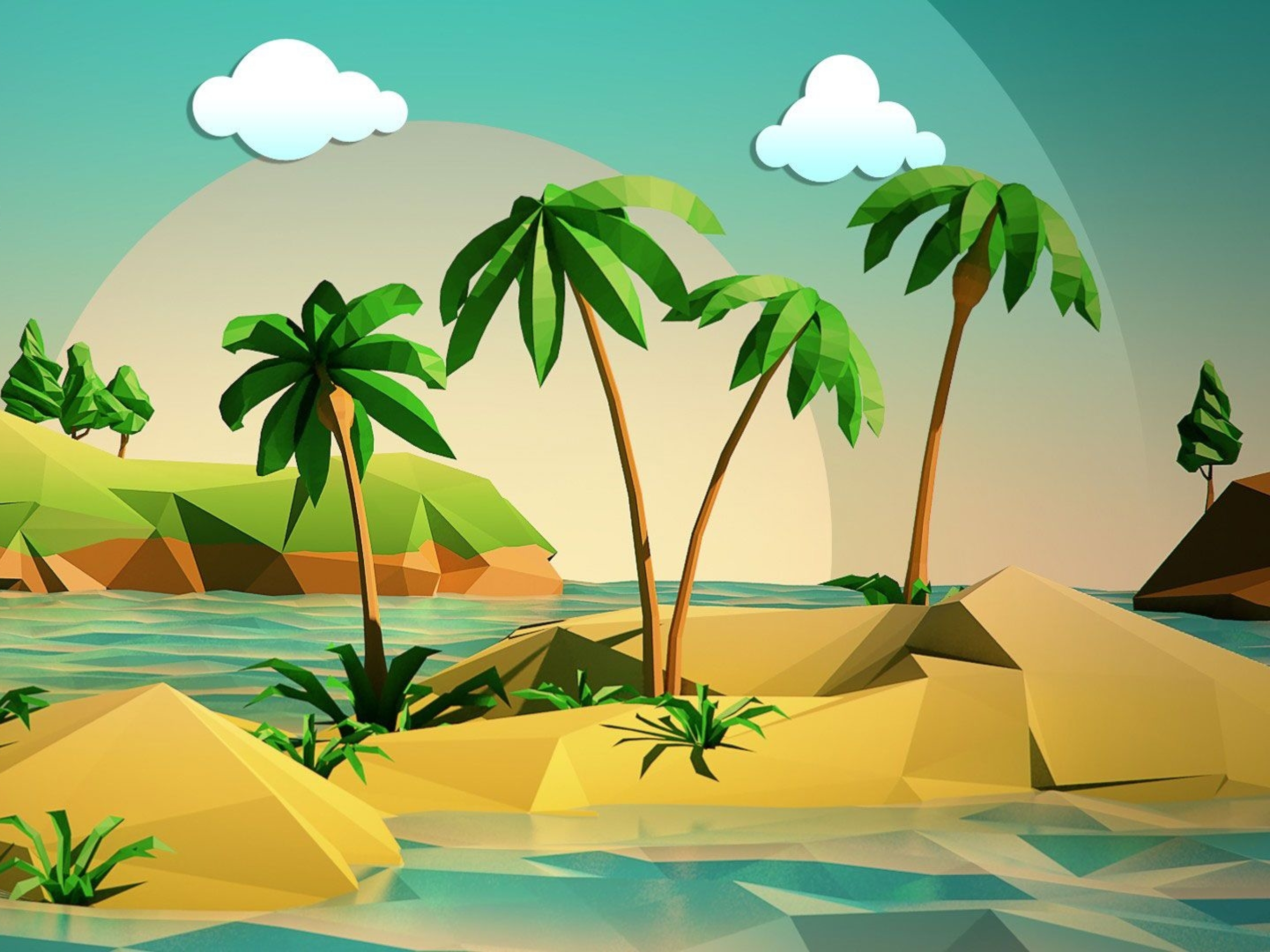 Vector Beach Wallpapers - Top Free Vector Beach Backgrounds - WallpaperAccess