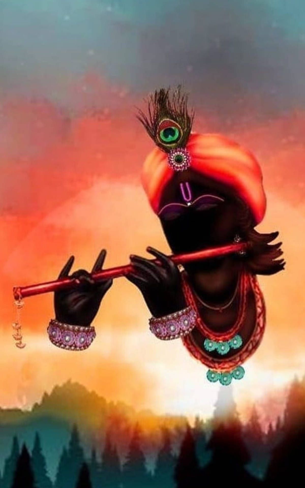 Krishna With Flute Wallpapers - Top Free Krishna With Flute Backgrounds ...