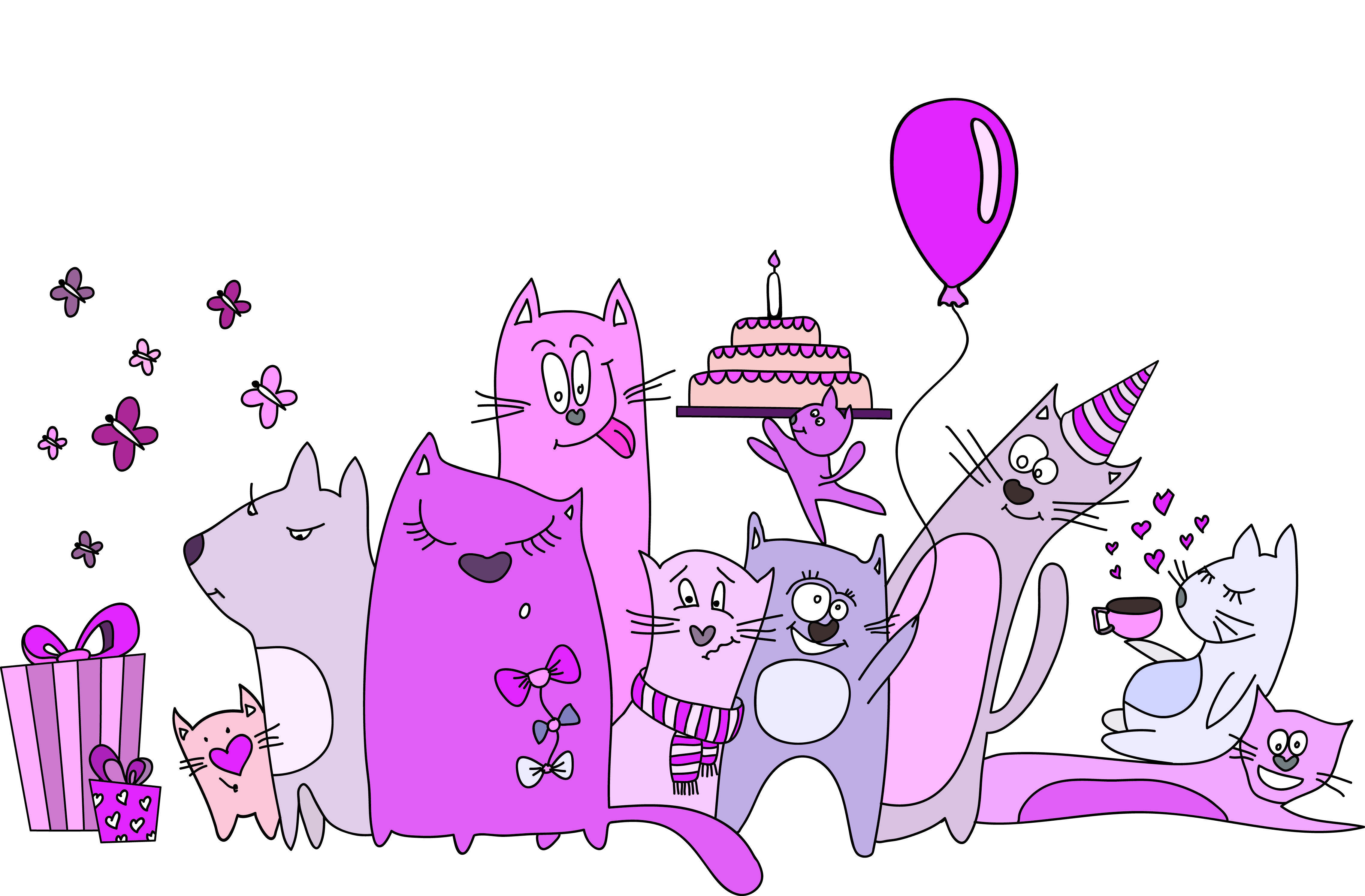 Birthday Cat Wallpapers - Top Free Birthday Cat Backgrounds ...