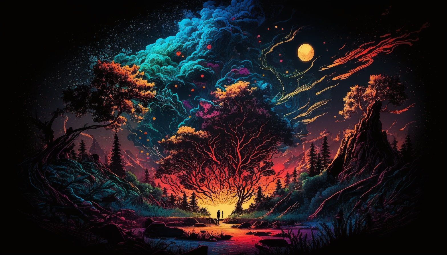 Psychedelic Tree Wallpapers - Top Free Psychedelic Tree Backgrounds - WallpaperAccess
