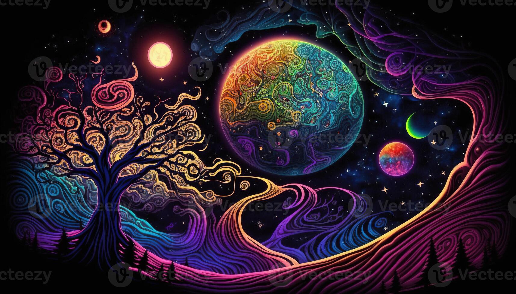 Psychedelic Tree Wallpapers - Top Free Psychedelic Tree Backgrounds ...