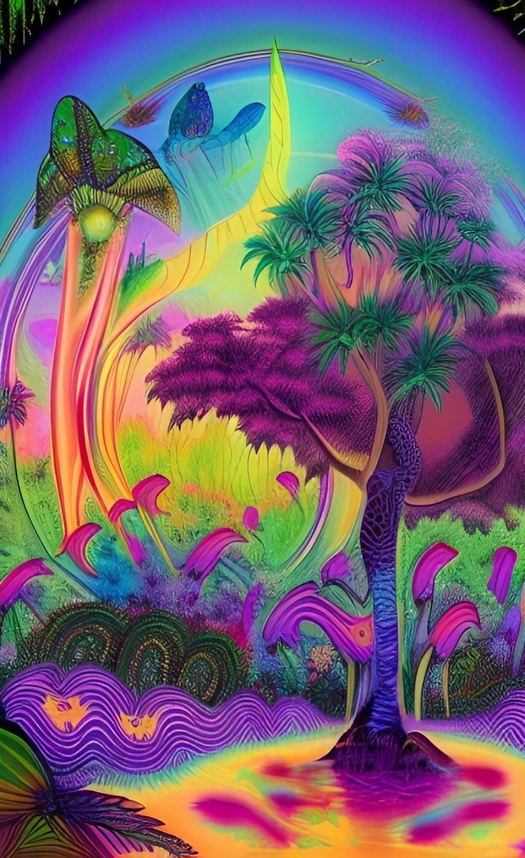 Psychedelic Tree Wallpapers - Top Free Psychedelic Tree Backgrounds ...