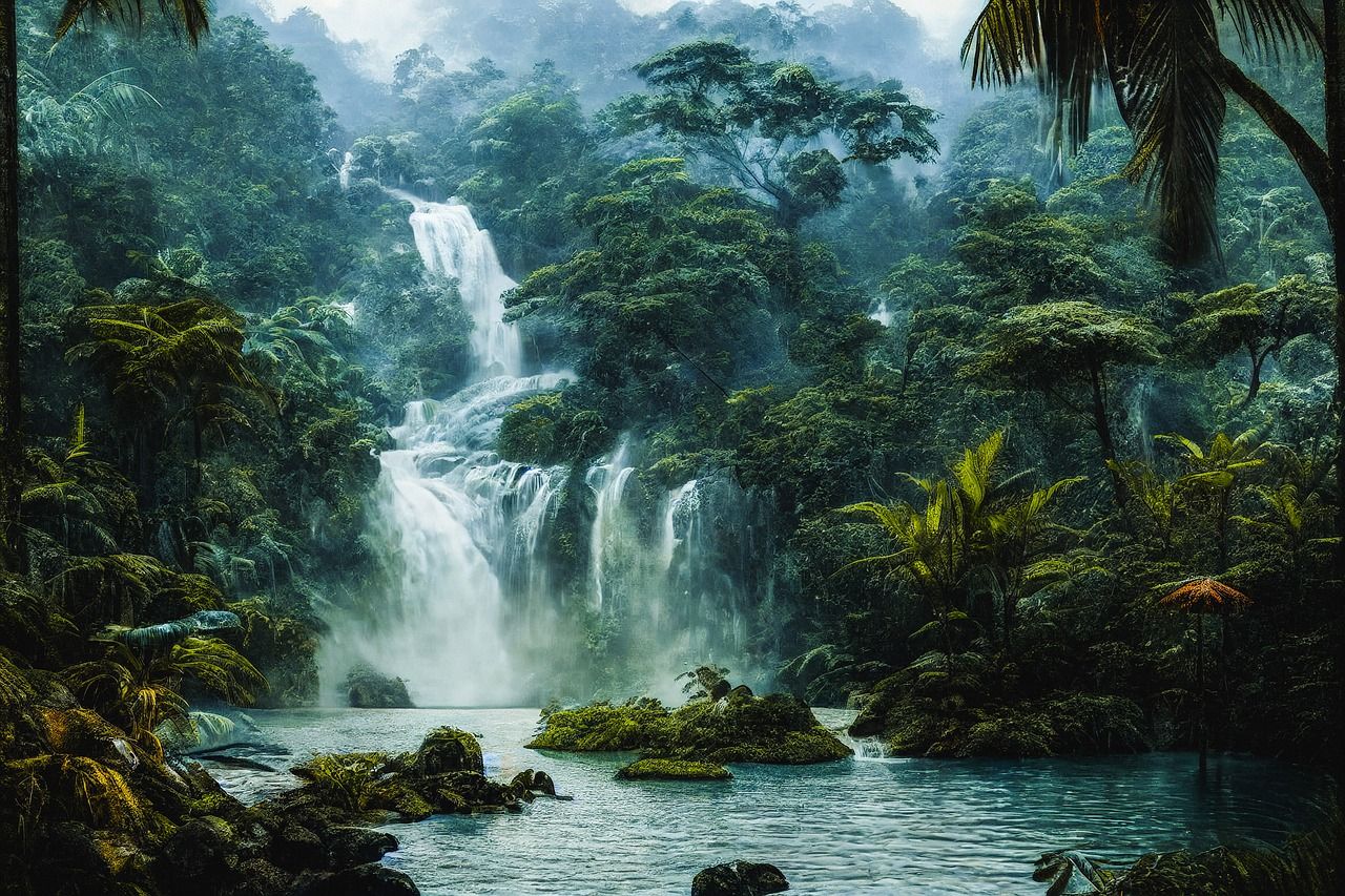 Fantasy Waterfall Wallpapers - Top Free Fantasy Waterfall Backgrounds ...