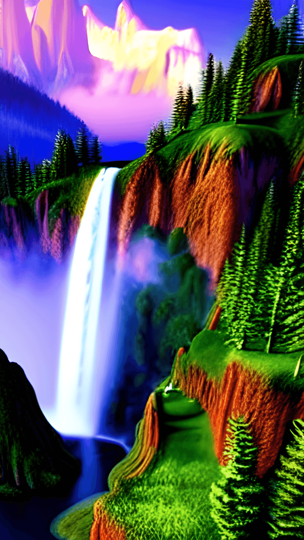 Fantasy Waterfall Wallpapers - Top Free Fantasy Waterfall Backgrounds ...