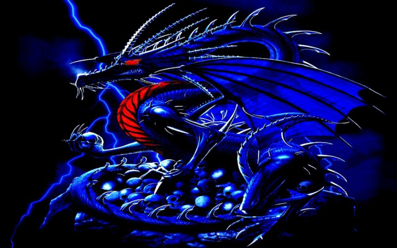 Cool Blue Dragon Wallpapers - Top Free Cool Blue Dragon Backgrounds ...