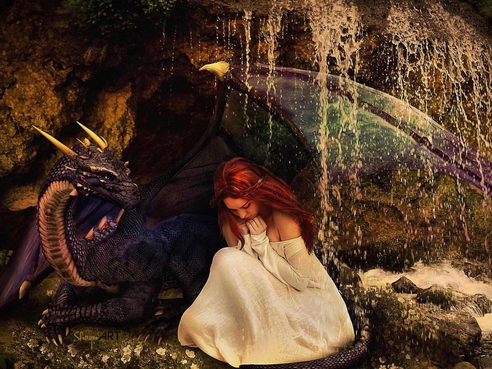 Woman and Dragon Wallpapers - Top Free Woman and Dragon Backgrounds ...