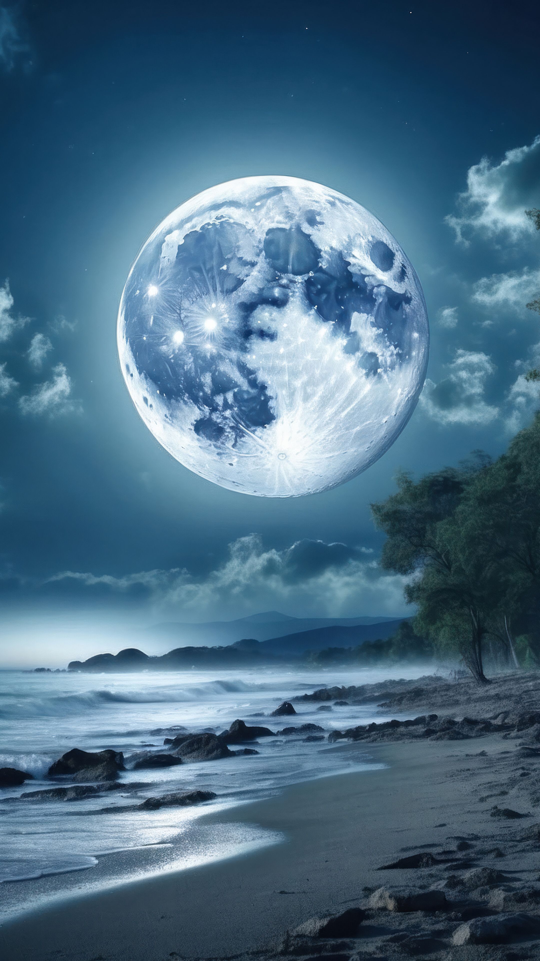 Moon and Ocean Wallpapers - Top Free Moon and Ocean Backgrounds ...