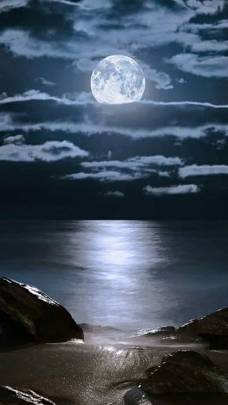 Moon and Ocean Wallpapers - Top Free Moon and Ocean Backgrounds ...