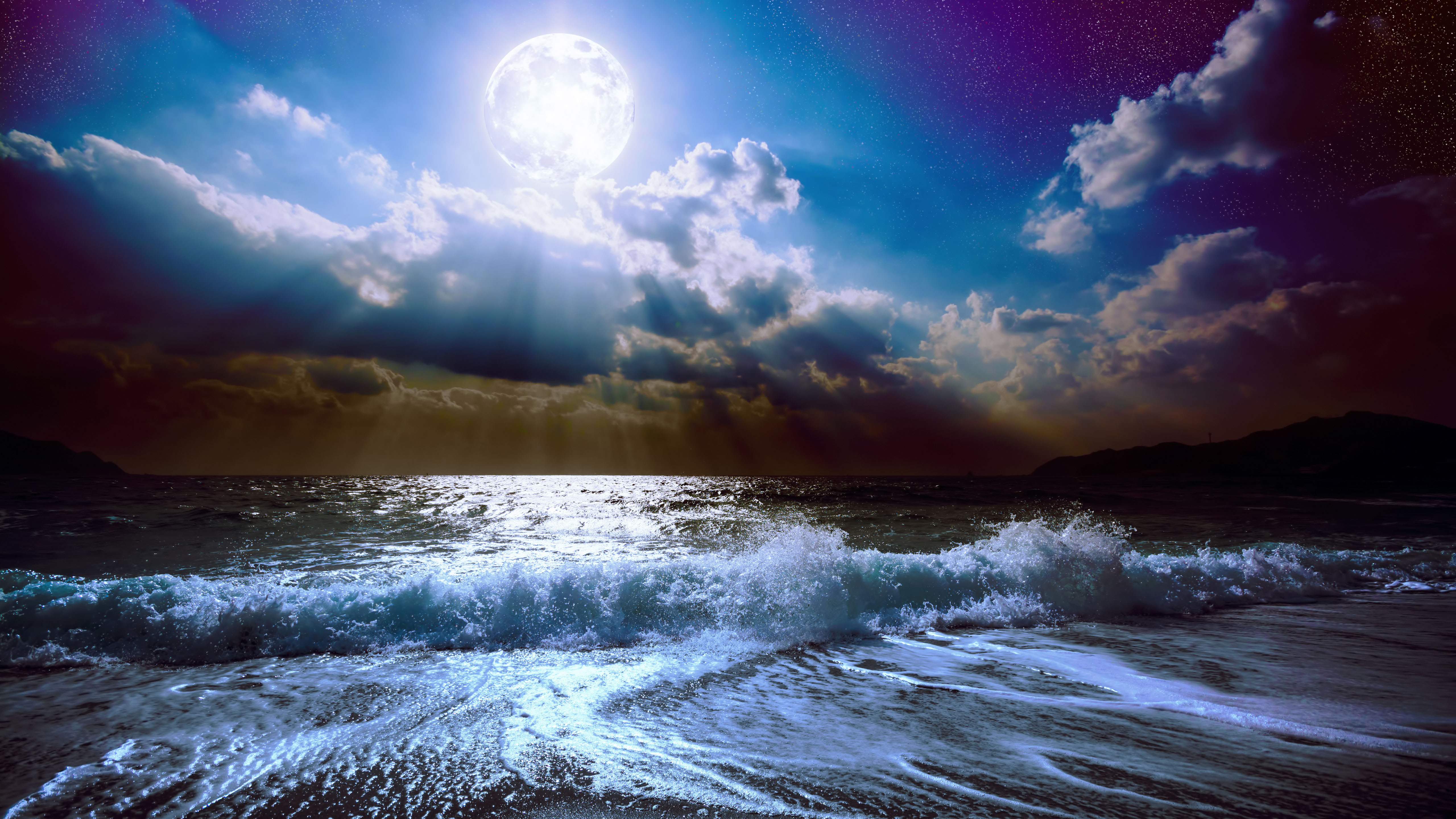 Moon and Ocean Wallpapers - Top Free Moon and Ocean Backgrounds ...