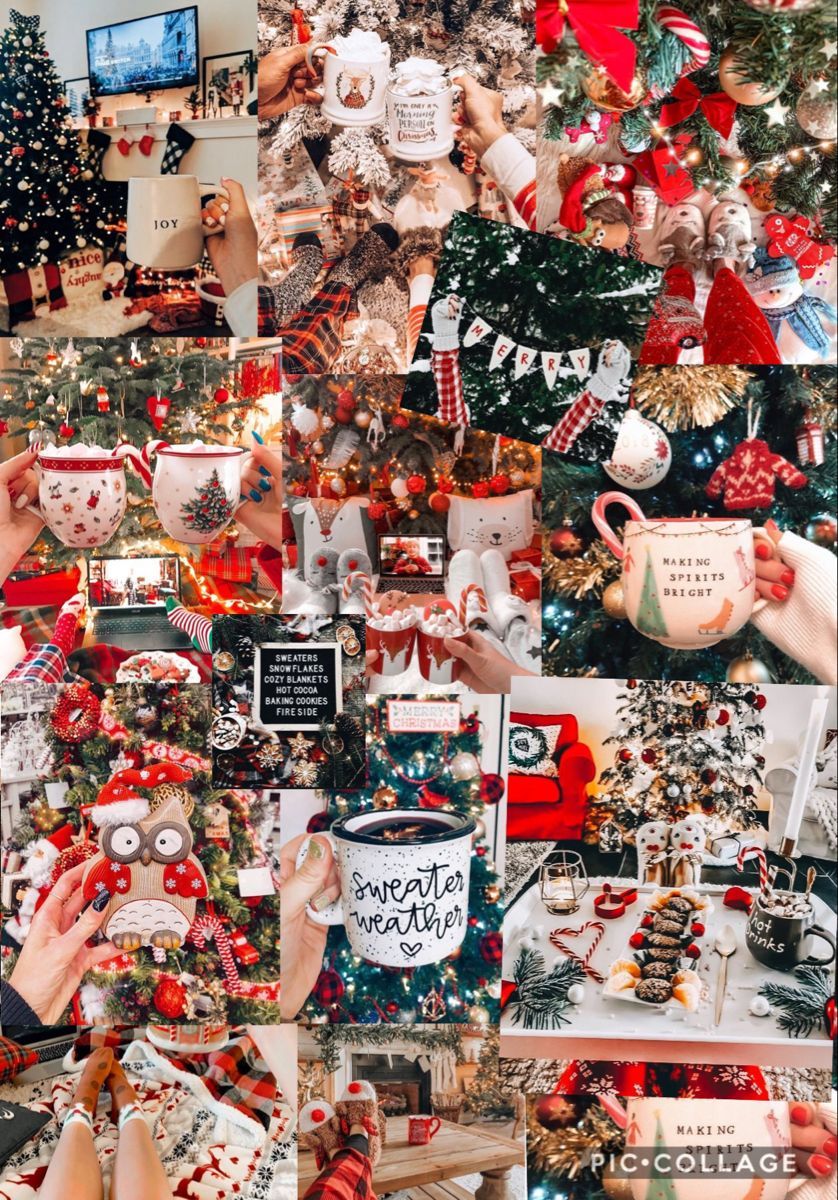 Preppy Christmas Collage Wallpapers - Top Free Preppy Christmas Collage ...