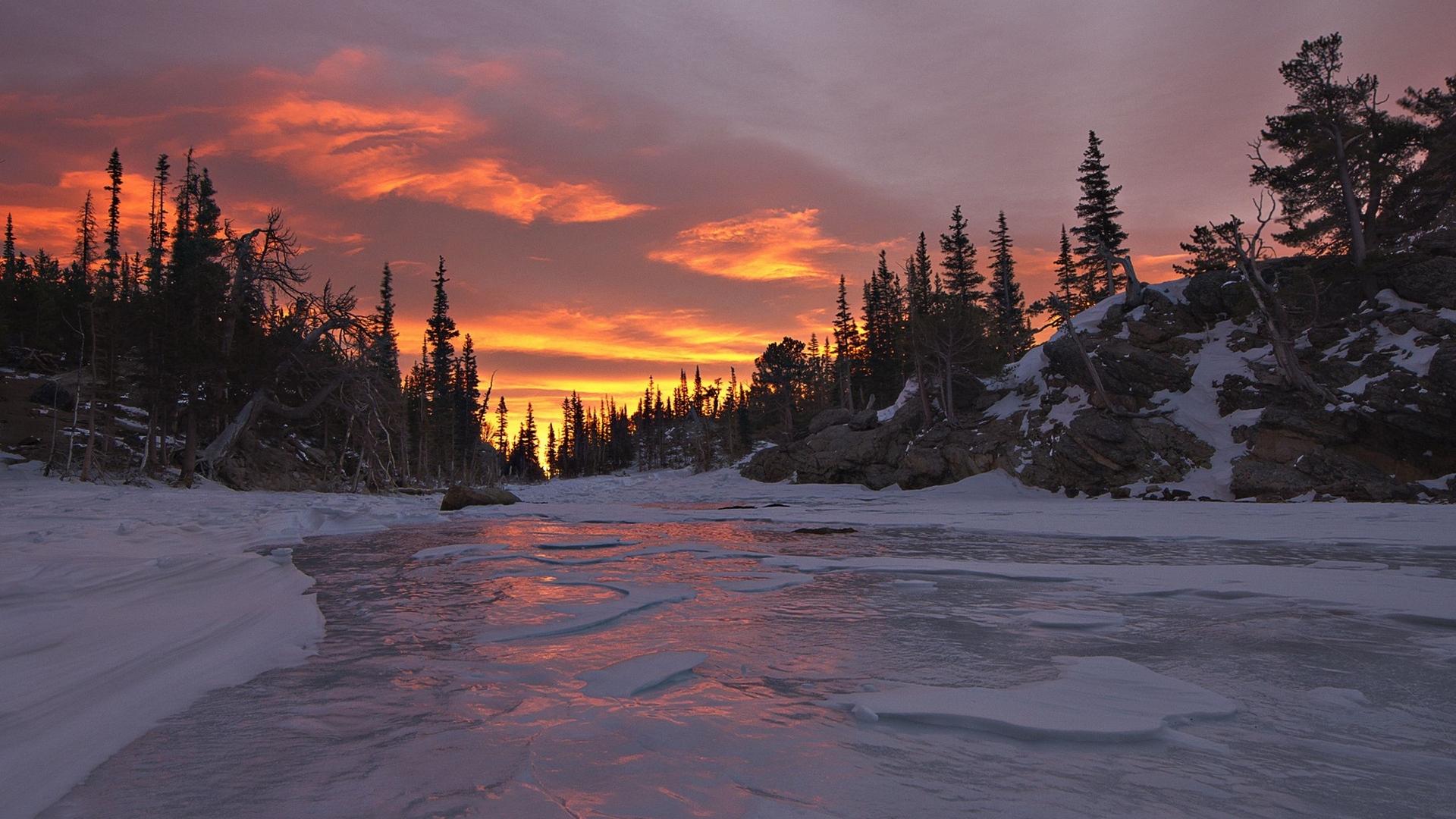 Snow Sunset Wallpapers - Top Free Snow Sunset Backgrounds - WallpaperAccess