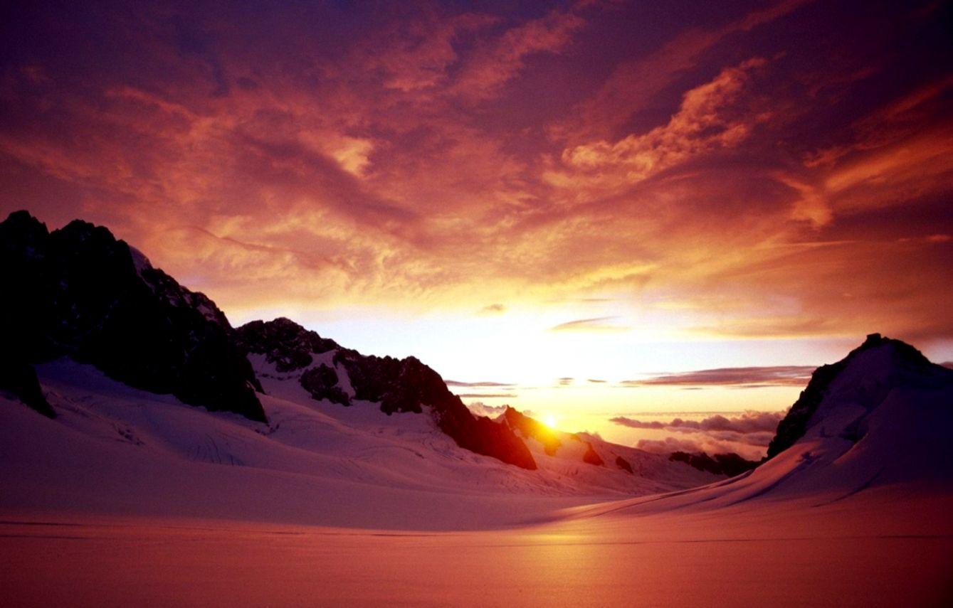 Snow Sunset Wallpapers - Top Free Snow Sunset Backgrounds - WallpaperAccess