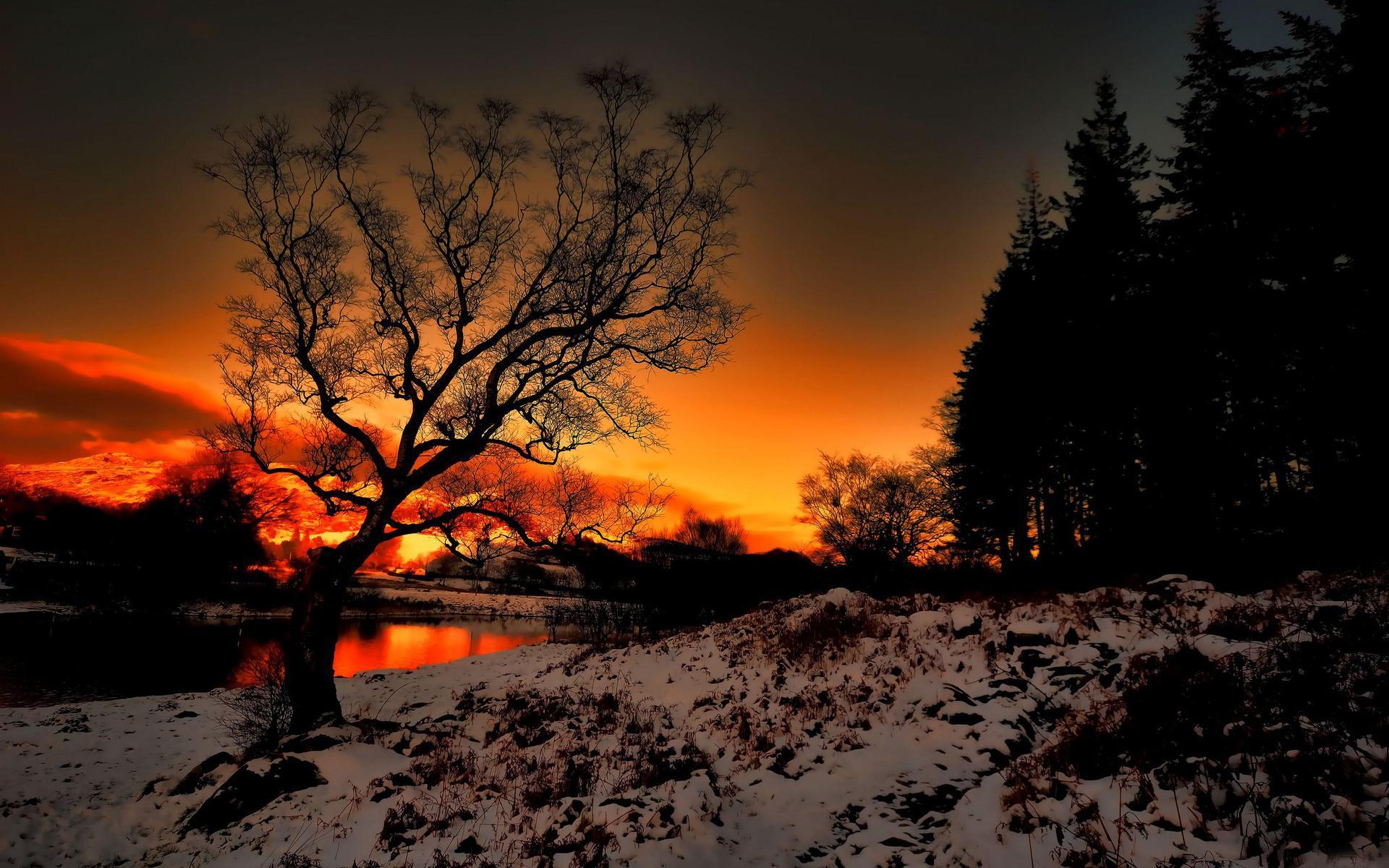 Snow Sunset Wallpapers - Top Free Snow Sunset Backgrounds - WallpaperAccess