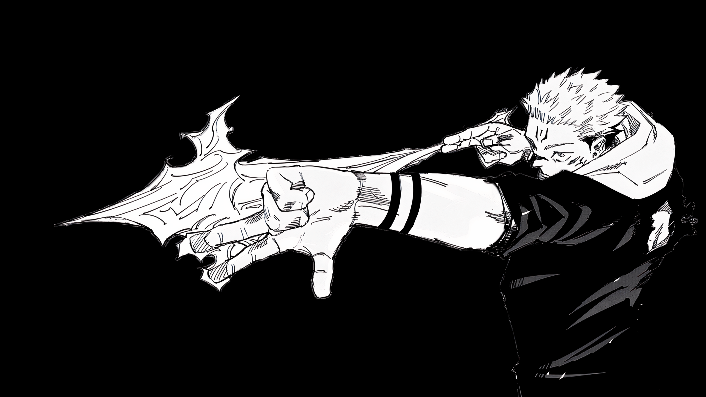 Sukuna Black and White Wallpapers - Top Free Sukuna Black and White ...