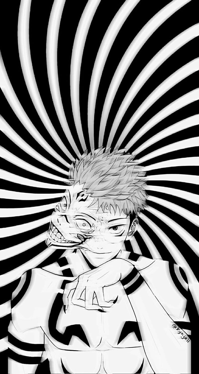 Sukuna Black and White Wallpapers - Top Free Sukuna Black and White ...