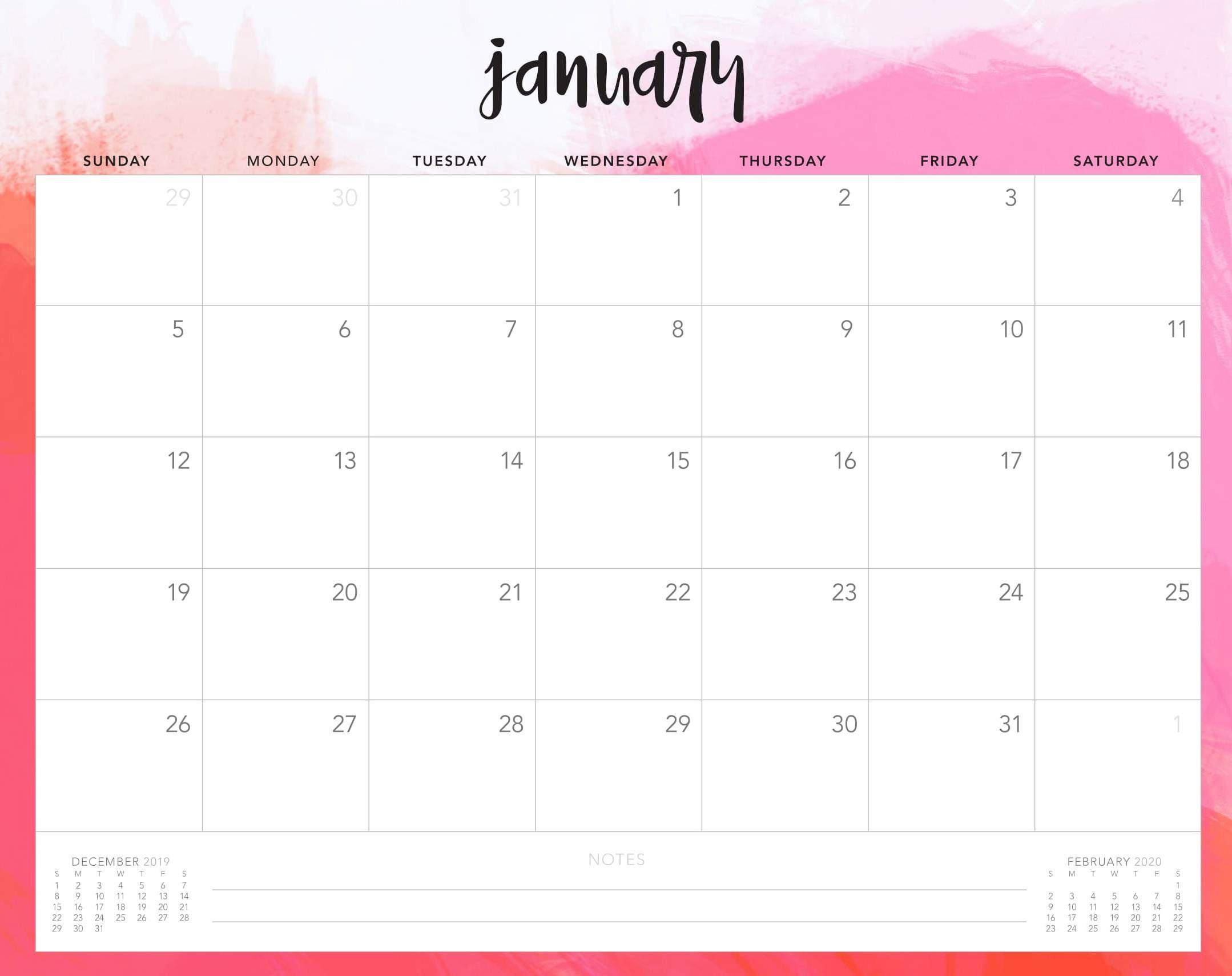 January 2020 Calendar Wallpapers - Top Free January 2020 Calendar ...