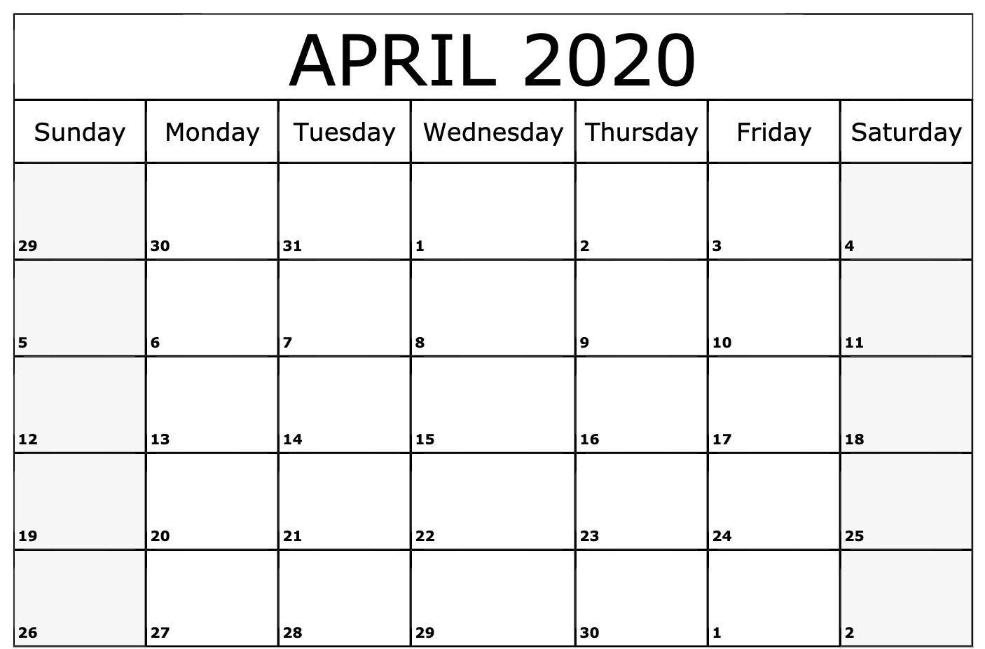 April 2020 Calendar Wallpapers - Top Free April 2020 Calendar ...