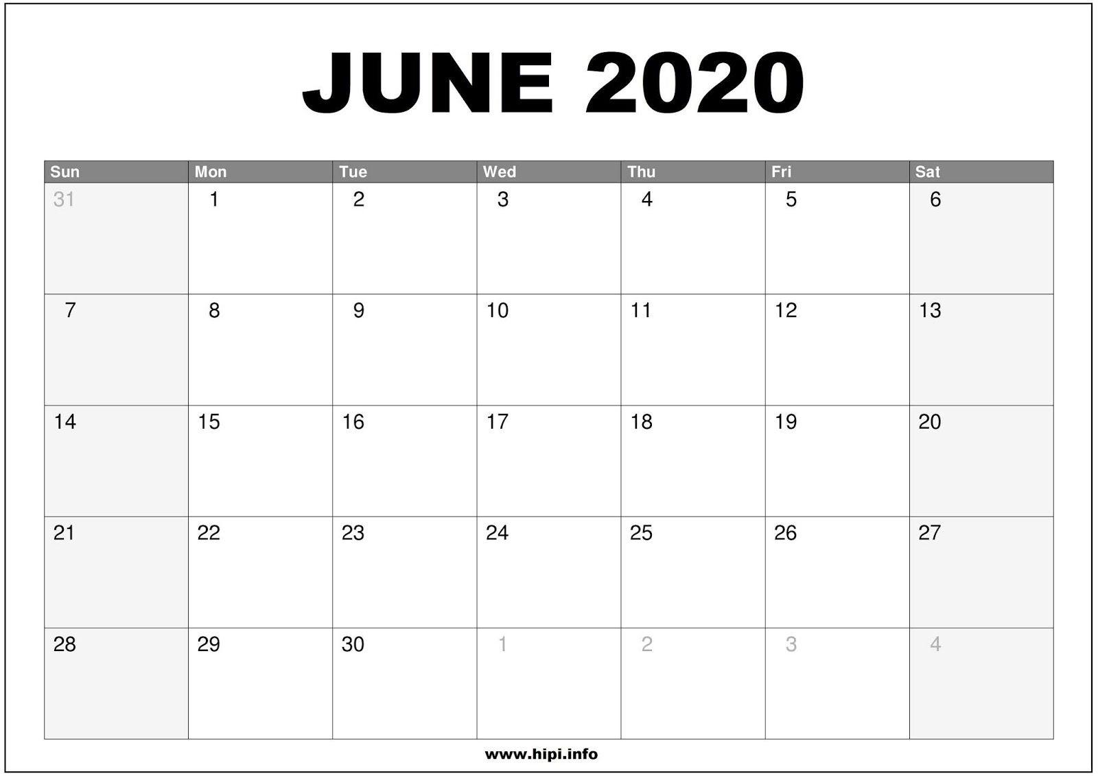 June 2020 Calendar Wallpapers - Top Free June 2020 Calendar Backgrounds ...