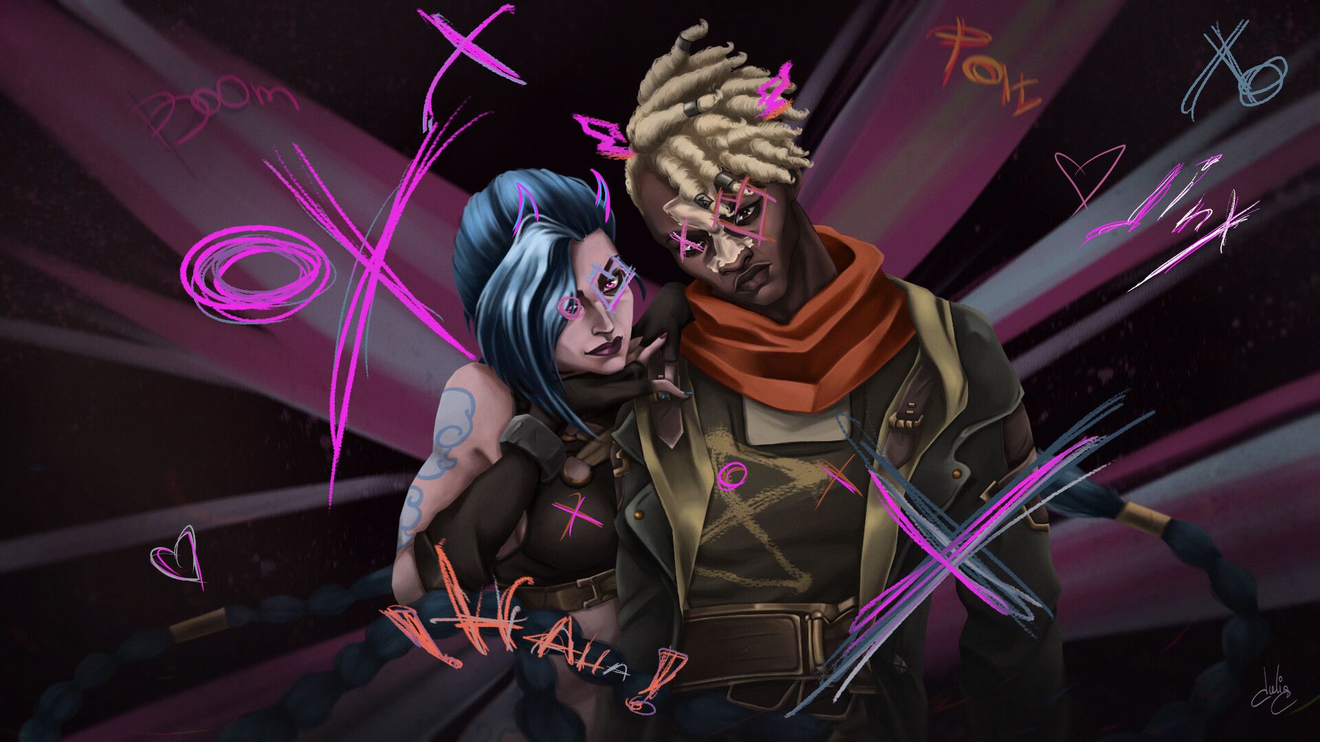 Jinx and Ekko Wallpapers - Top Free Jinx and Ekko Backgrounds - WallpaperAccess
