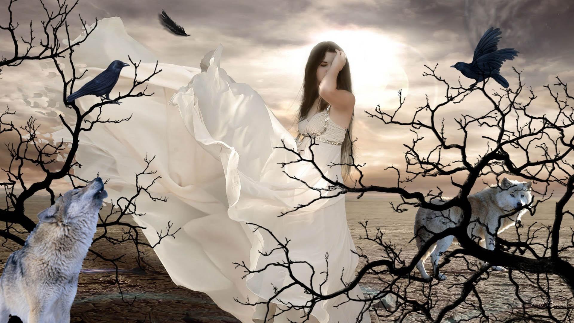 Women and Wolves Wallpapers - Top Free Women and Wolves Backgrounds ...