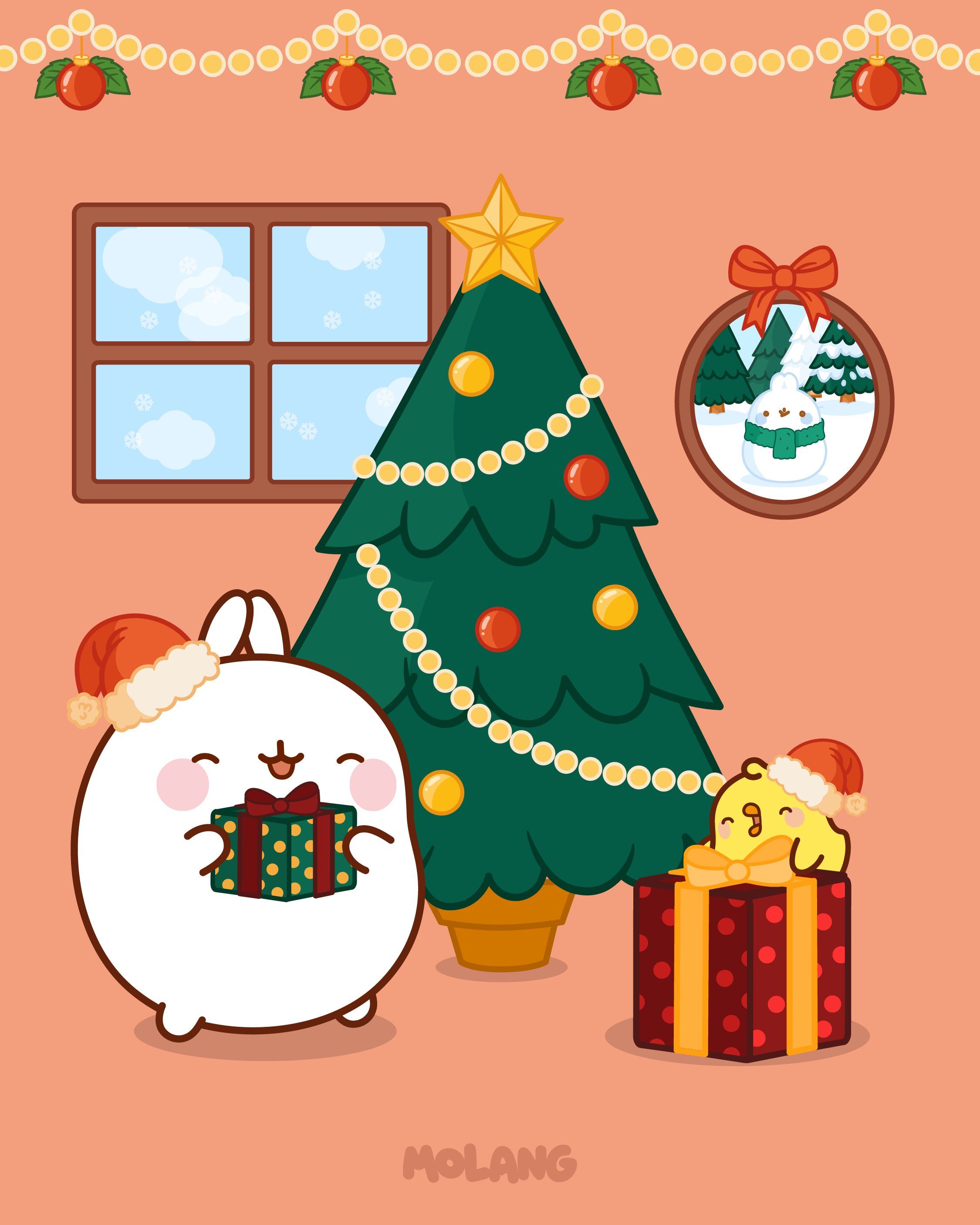 Molang Christmas Wallpapers - Top Free Molang Christmas Backgrounds ...