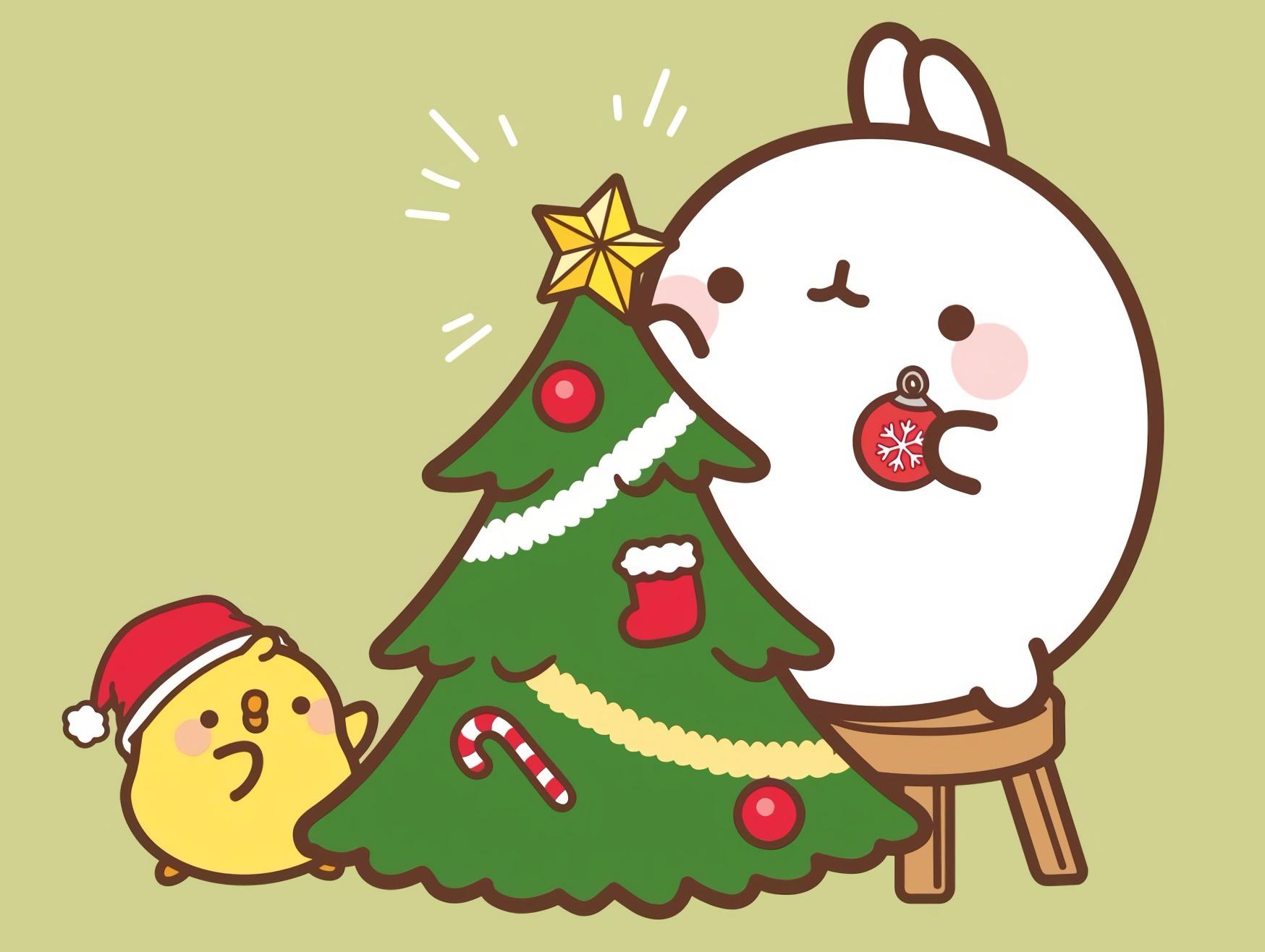 Molang Christmas Wallpapers - Top Free Molang Christmas Backgrounds ...