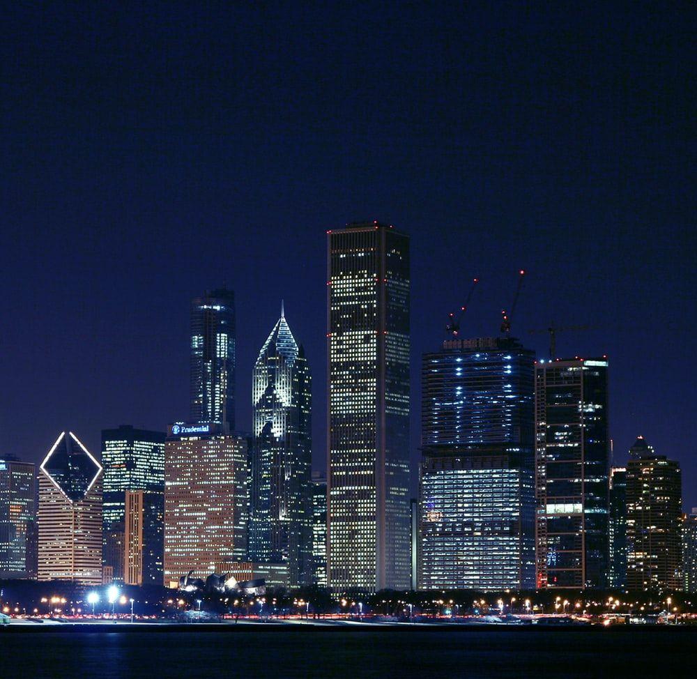 Chicago Night Skyline Wallpapers - Top Free Chicago Night Skyline ...