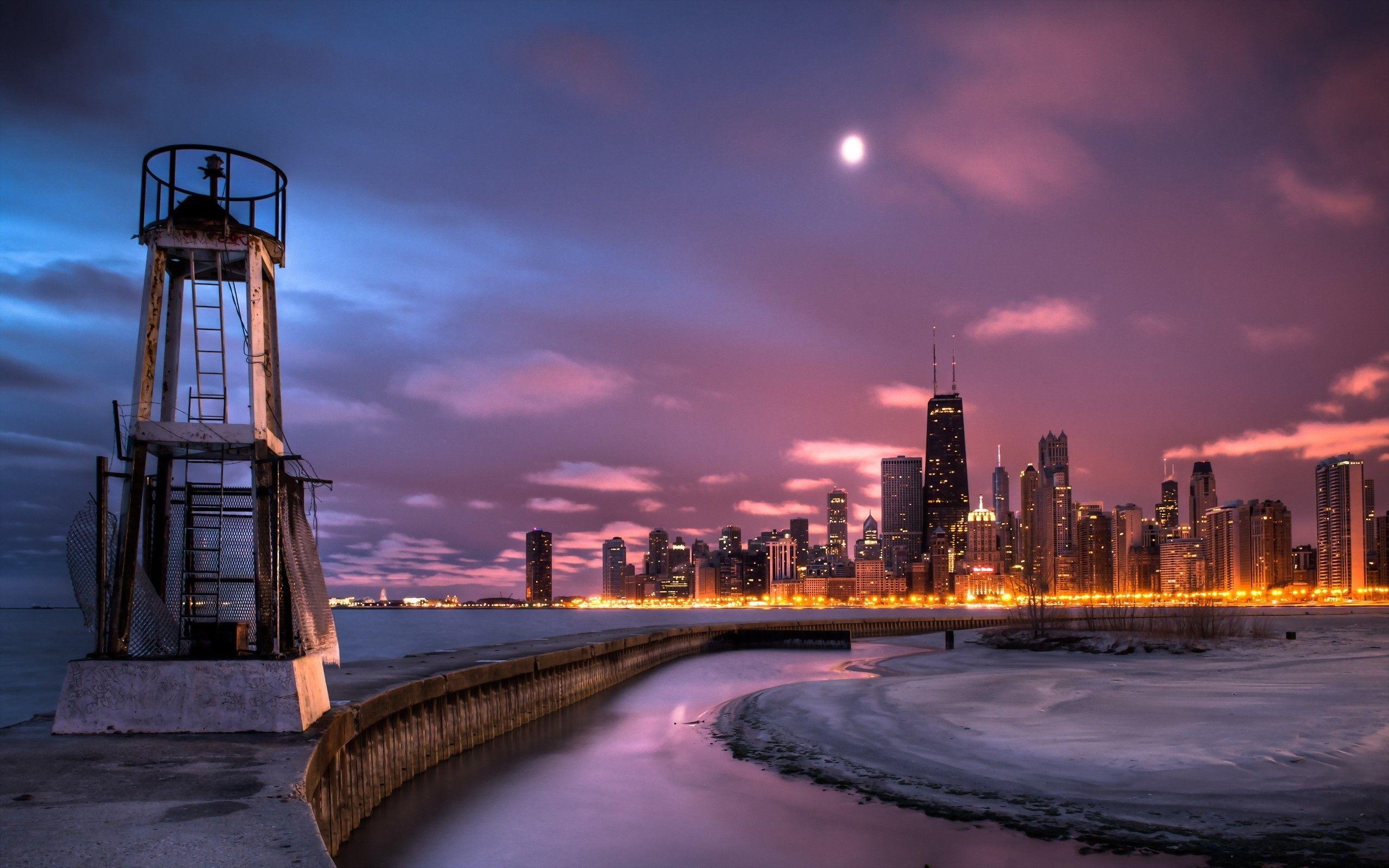 Chicago Night Sky Wallpapers - Top Free Chicago Night Sky Backgrounds ...