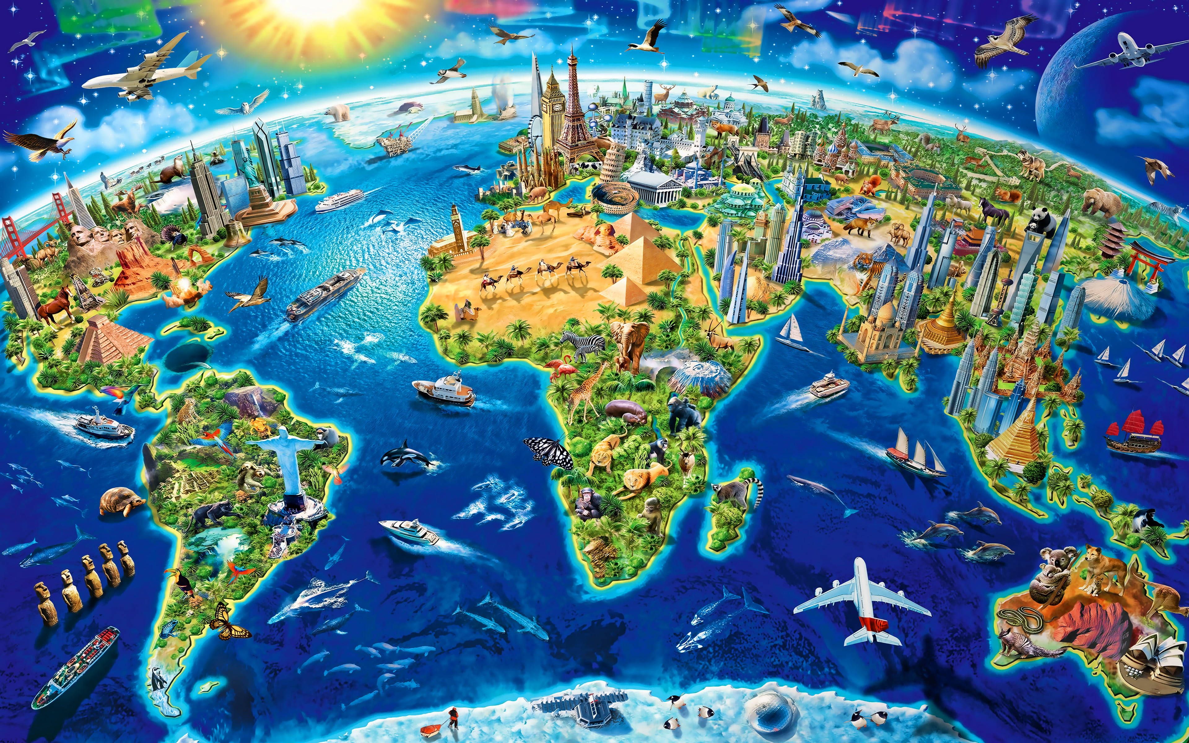 World Map 3D Wallpapers - Top Free World Map 3D Backgrounds ...