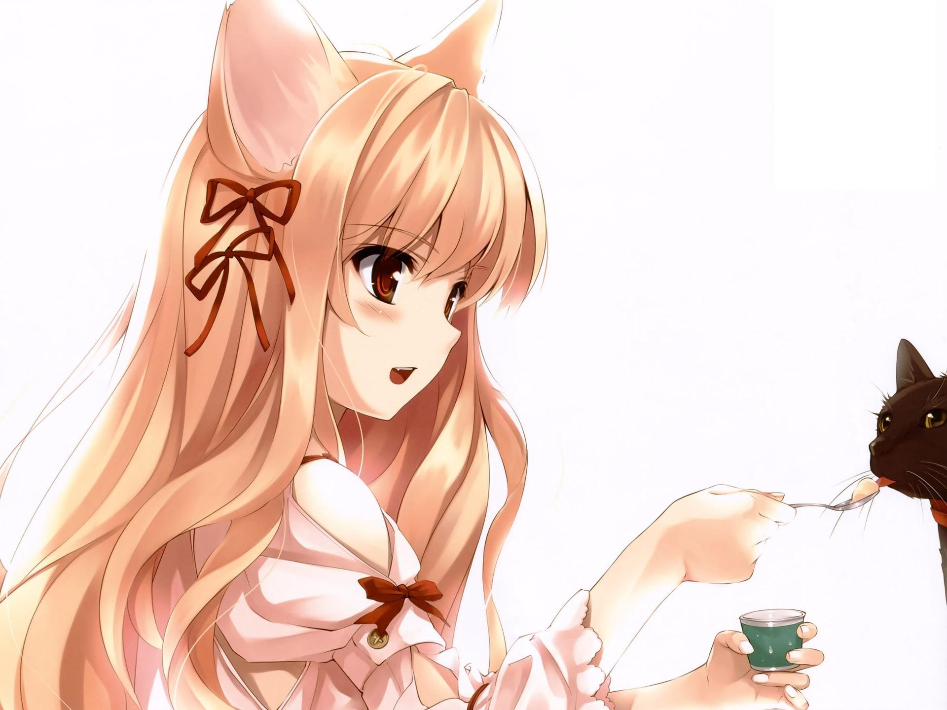 Cute Cat Girl Wallpapers - Top Free Cute Cat Girl Backgrounds ...
