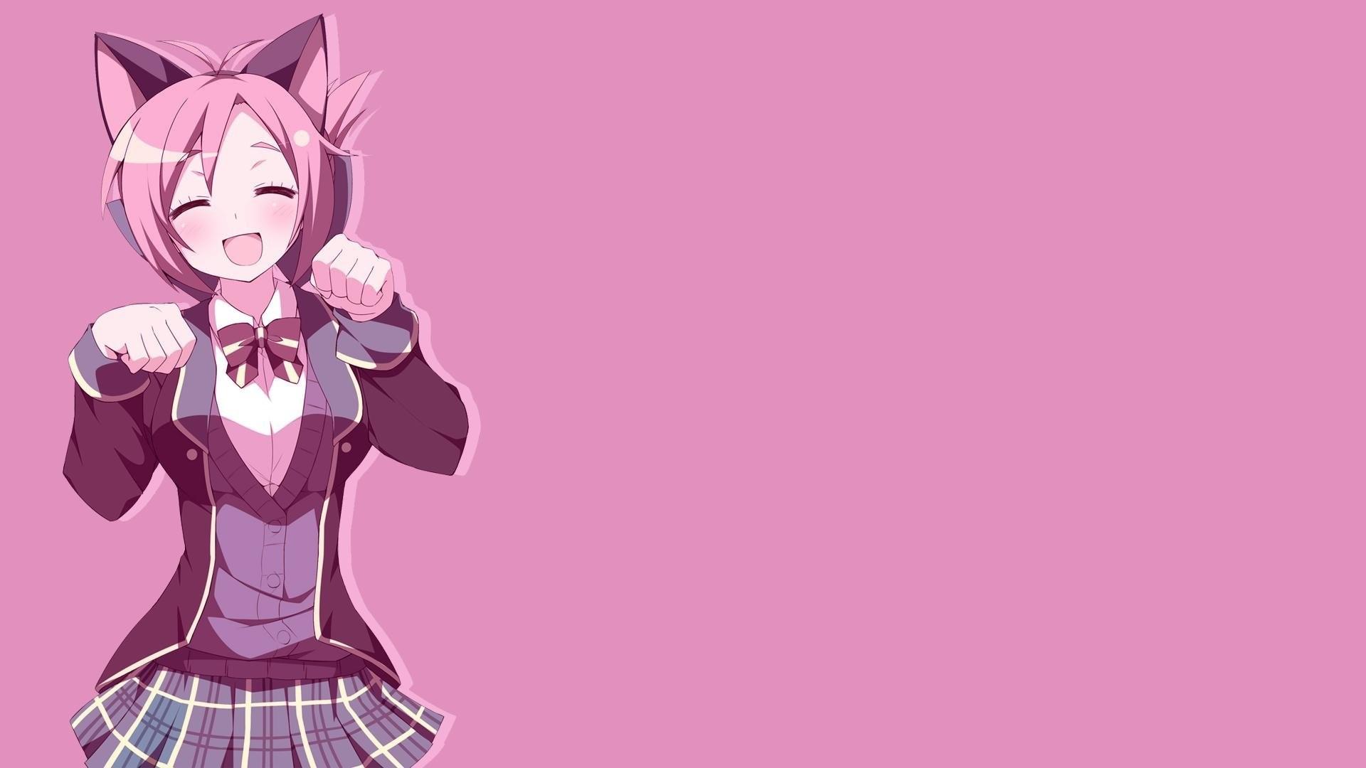 Cute Neko Girl Wallpapers Top Free Cute Neko Girl Backgrounds Wallpaperaccess