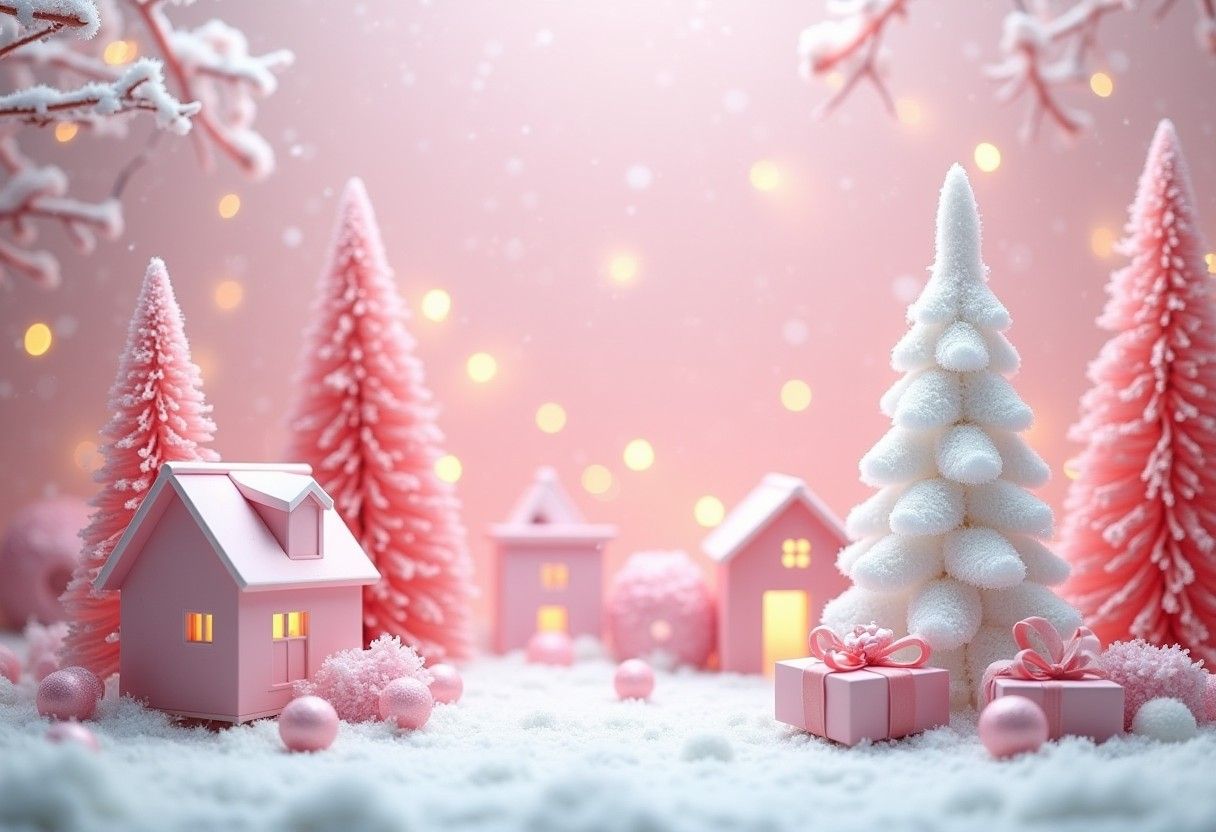 Pink Christmas Desktop Wallpapers - Top Free Pink Christmas Desktop ...