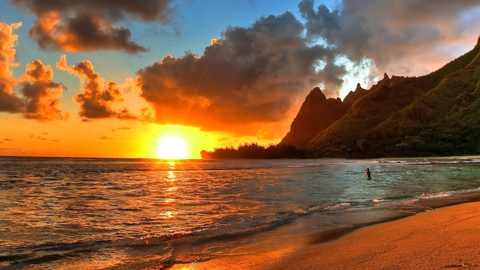 Hawaii Beach Sunset Wallpapers - Top Free Hawaii Beach Sunset Backgrounds - WallpaperAccess