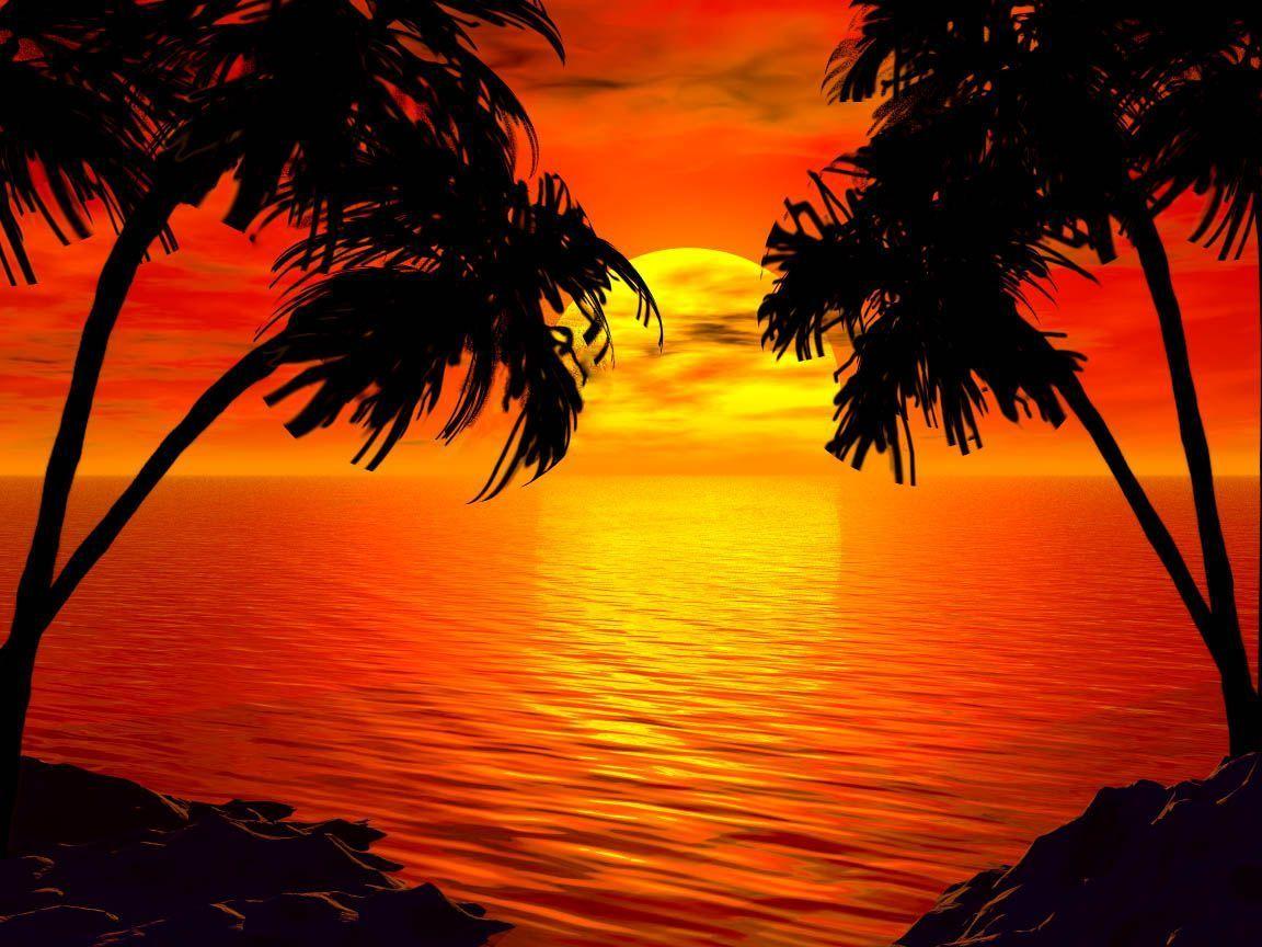 Tropical Beach Sunset Wallpapers - Top Free Tropical Beach Sunset ...