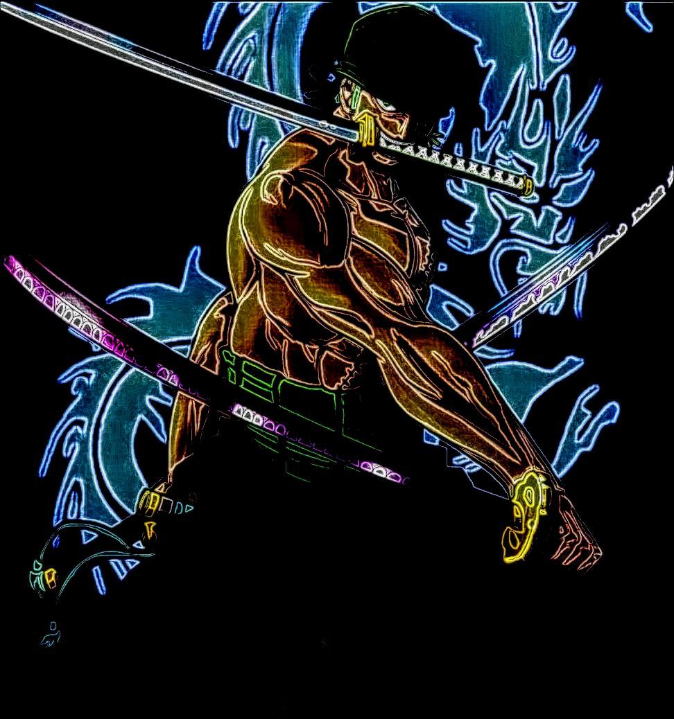 Zoro Neon Wallpapers - Top Free Zoro Neon Backgrounds - WallpaperAccess