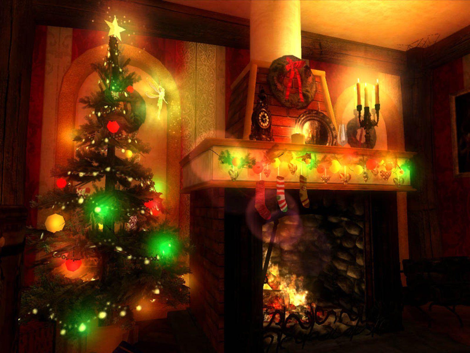 Christmas Fireplace Wallpapers - Top Free Christmas Fireplace ...