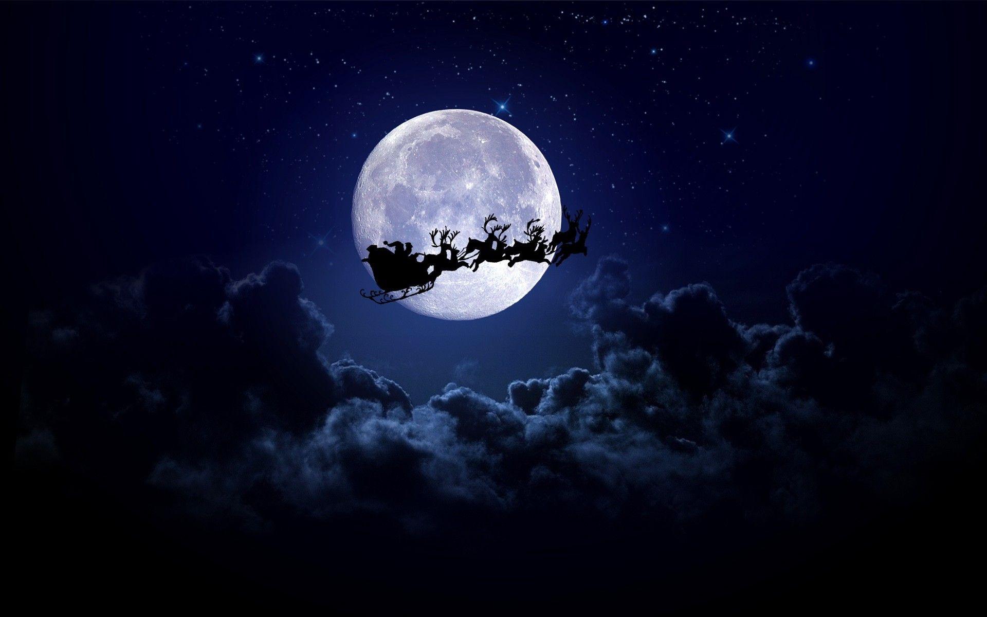 Santa's Sleigh Flying Wallpapers - Top Free Santa's Sleigh Flying ...
