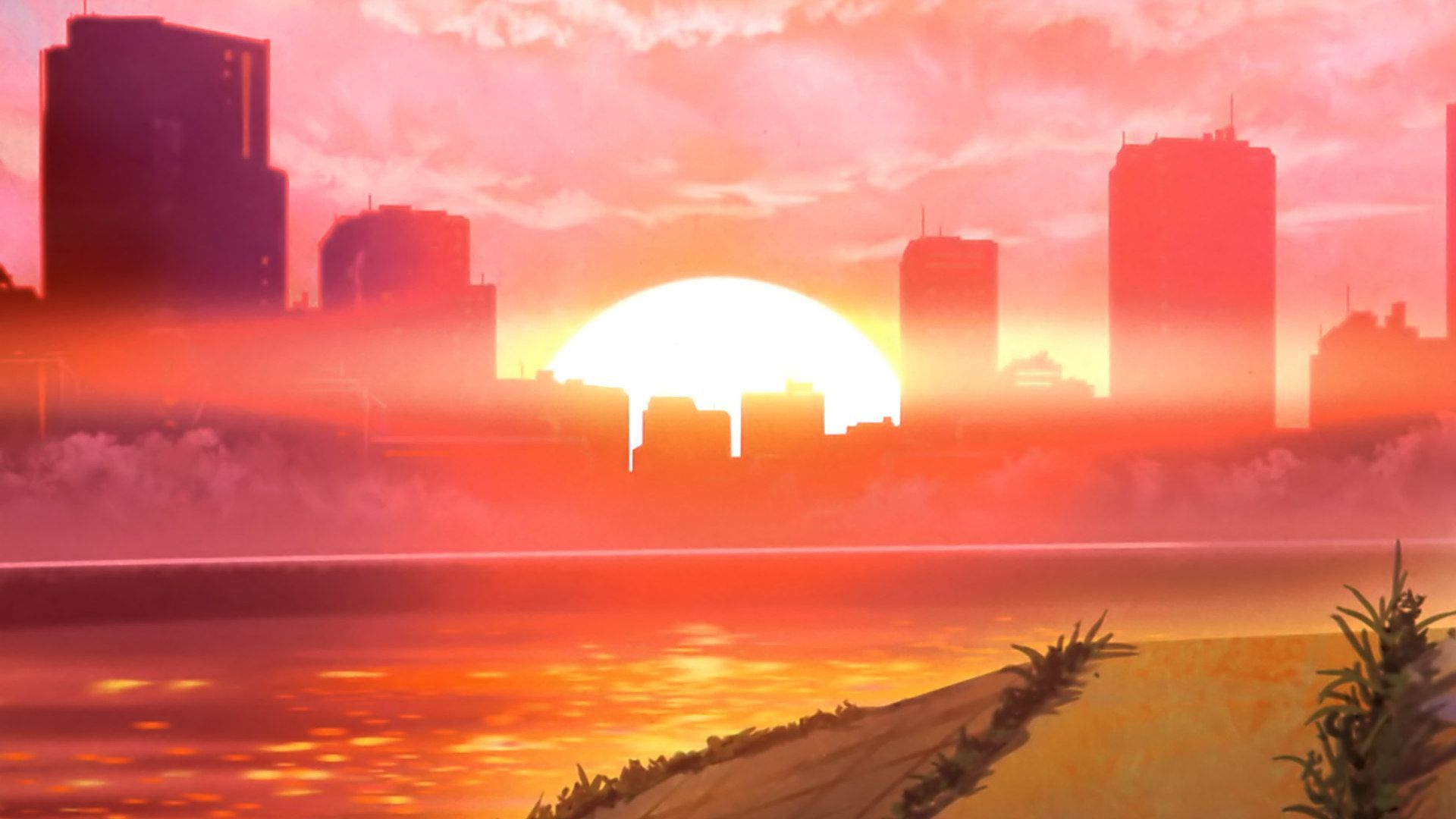 Anime City Sunset Wallpapers - Top Free Anime City Sunset Backgrounds ...