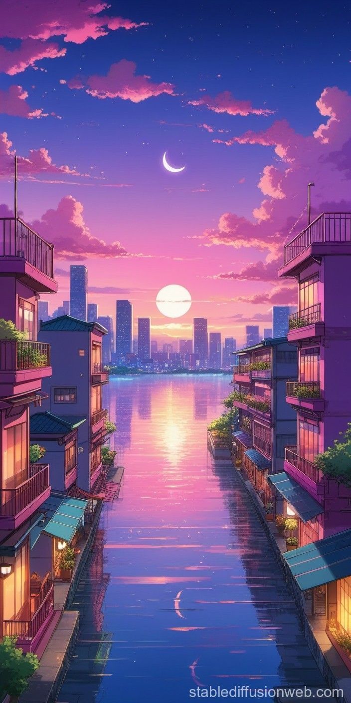 Anime City Sunset Wallpapers - Top Free Anime City Sunset Backgrounds ...