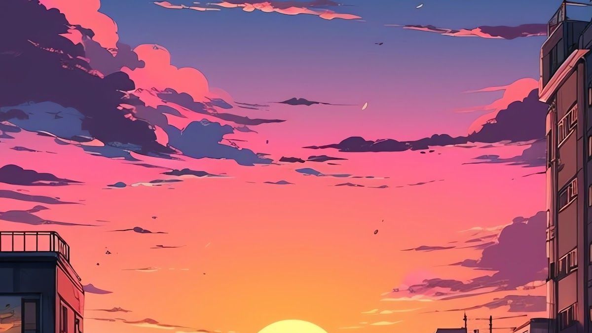 Anime City Sunset Wallpapers - Top Free Anime City Sunset Backgrounds ...