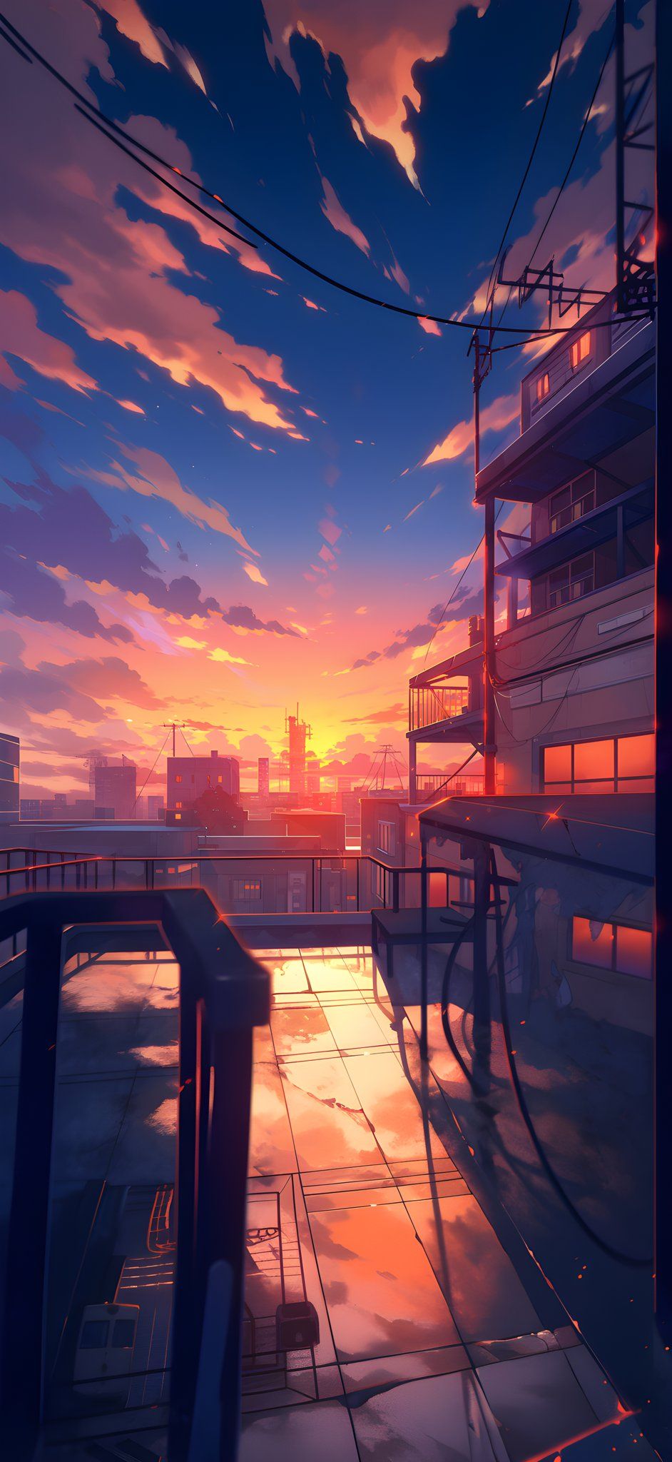 Anime City Sunset Wallpapers - Top Free Anime City Sunset Backgrounds ...